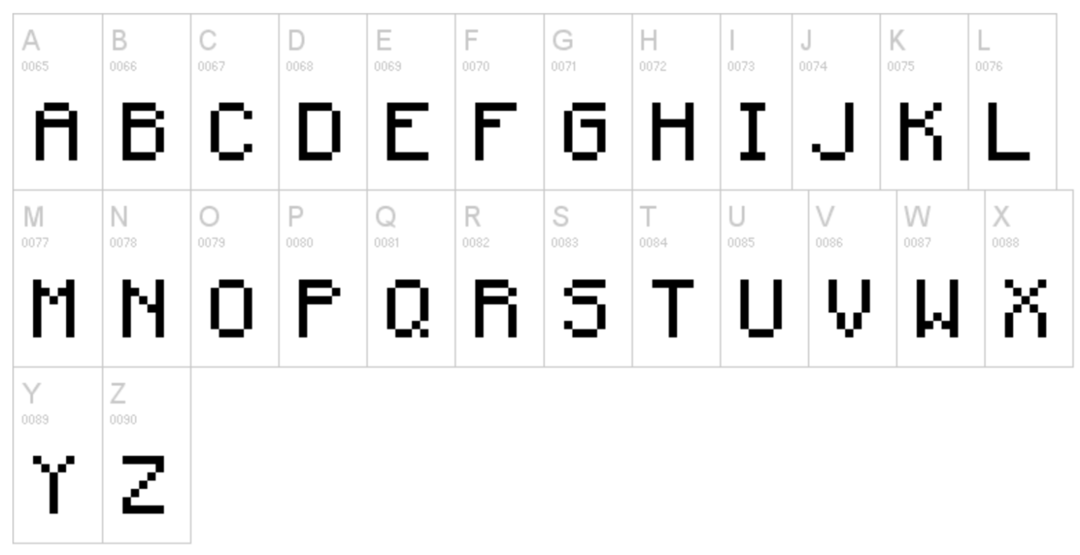 Master Robot - Police d'écriture Minecraft